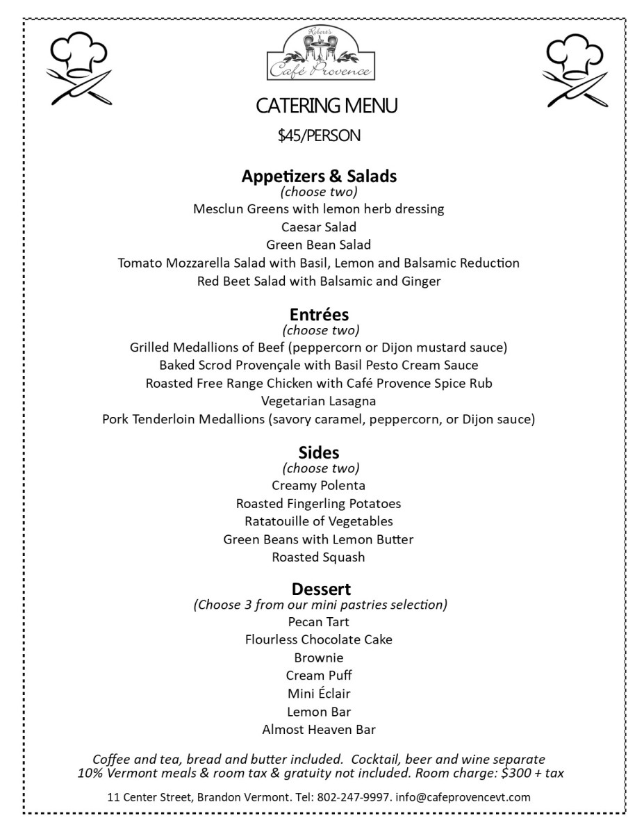 Catering with Casual Elegance, On and Off Premise - Café Provence